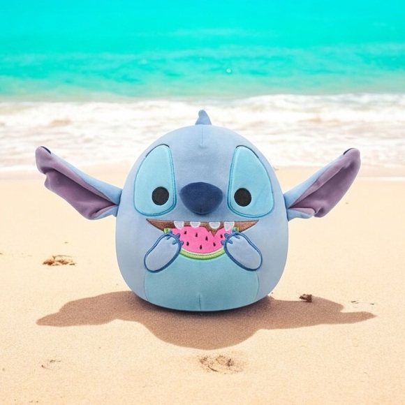 Squishmallows | Toys | Stitch Eating Watermelon 65 Squishmallow Super ...